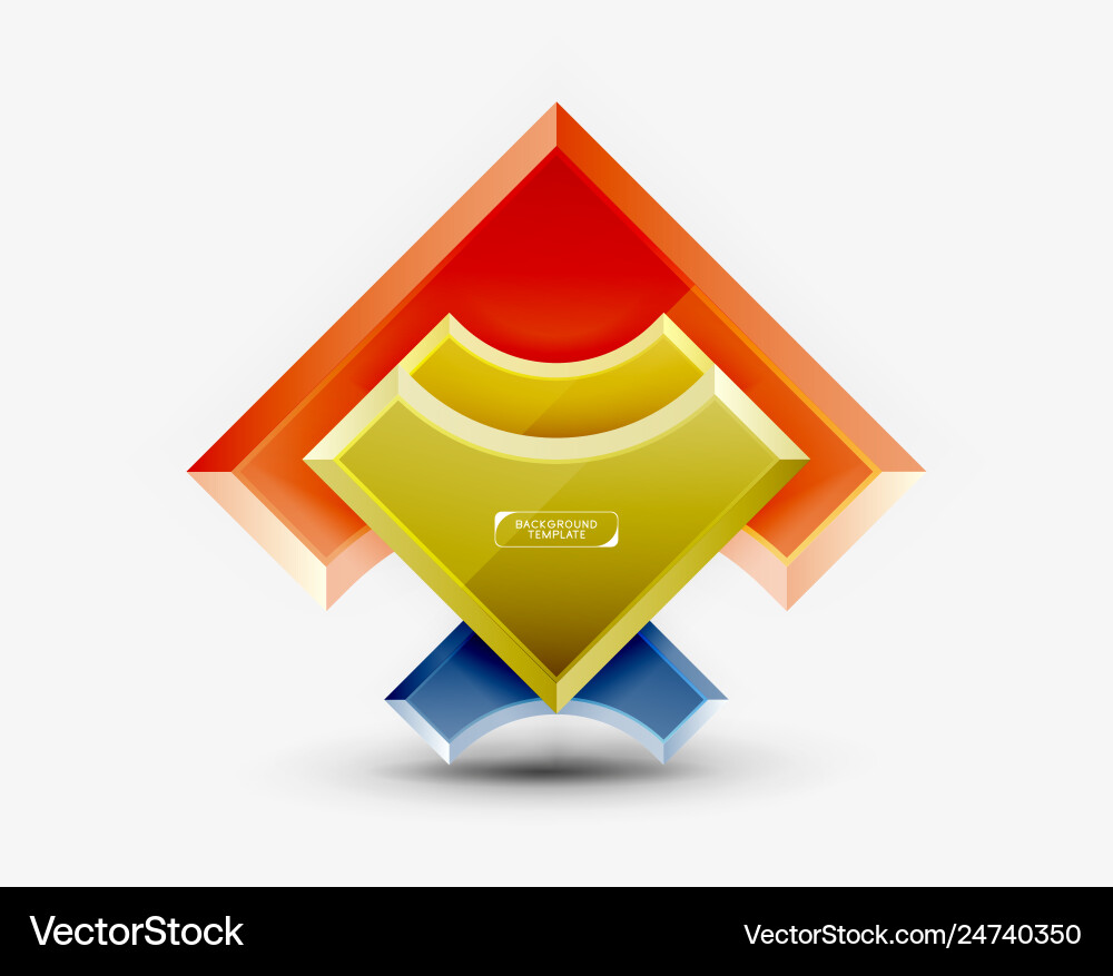 3d futuristic shapes abstract background Vector Image