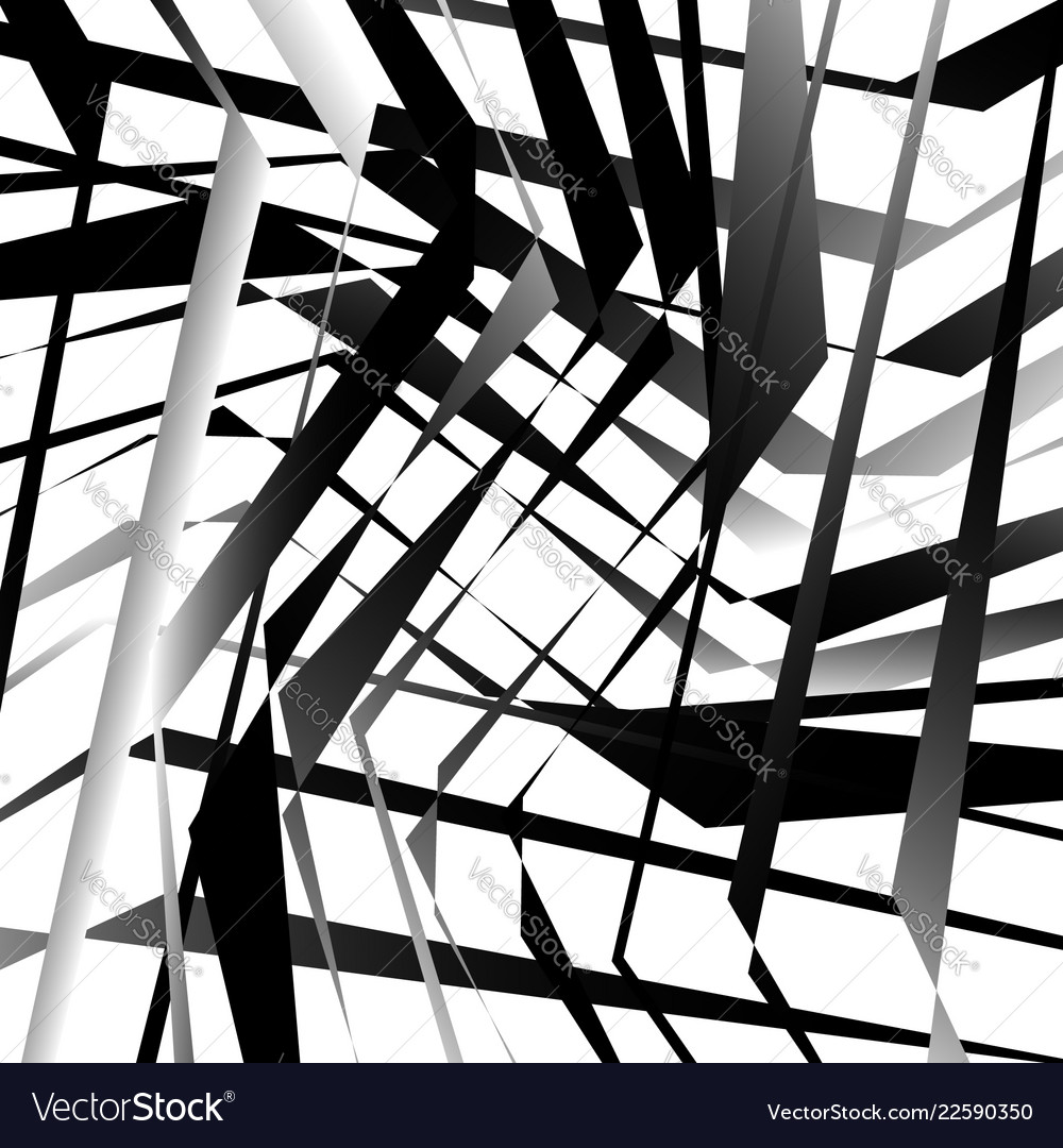 Abstract Geometric Art With Edgy Angular Shapes Vector Image