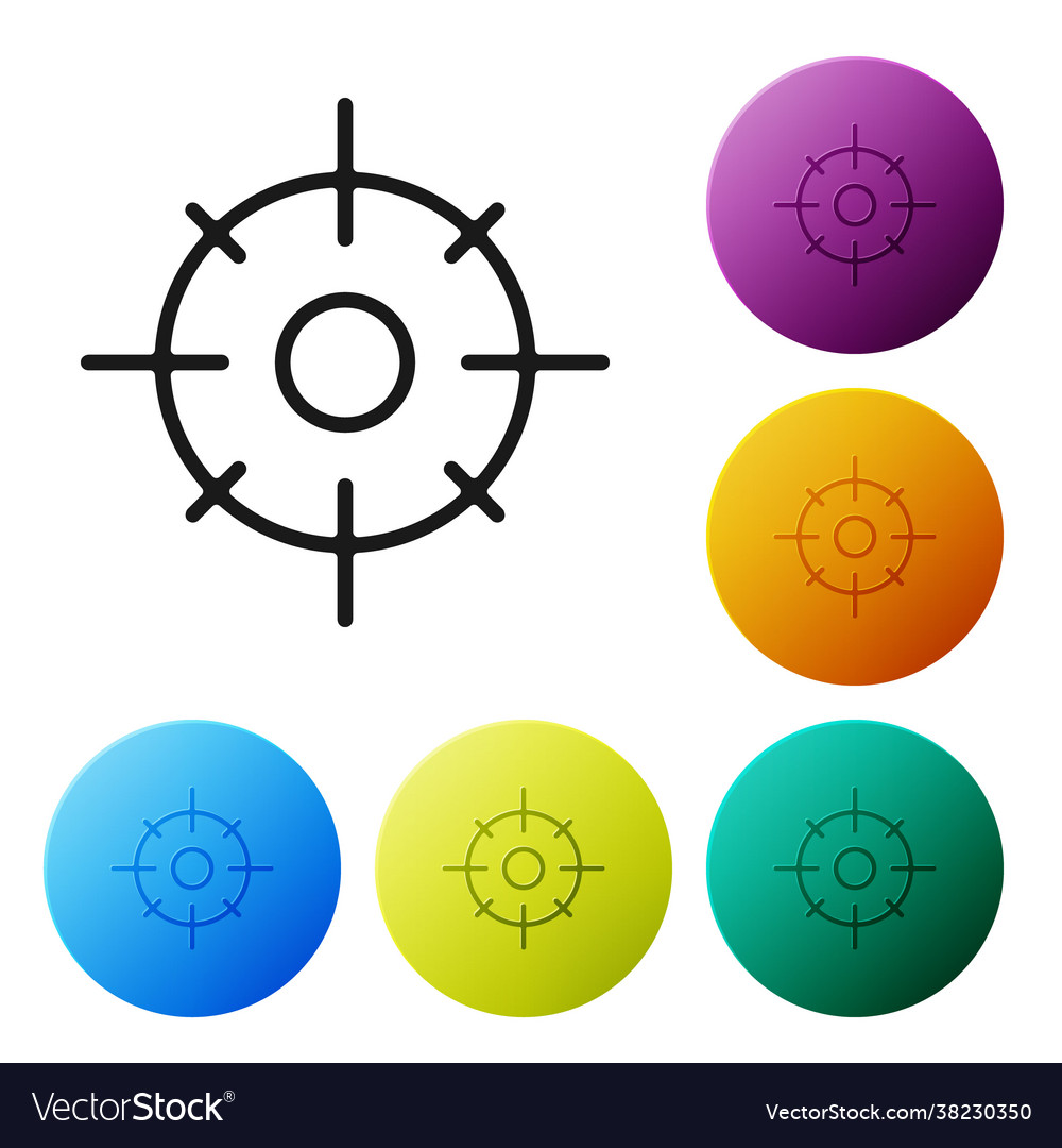 Black target sport icon isolated on white Vector Image Black target sport icon isolated on white Vector Image