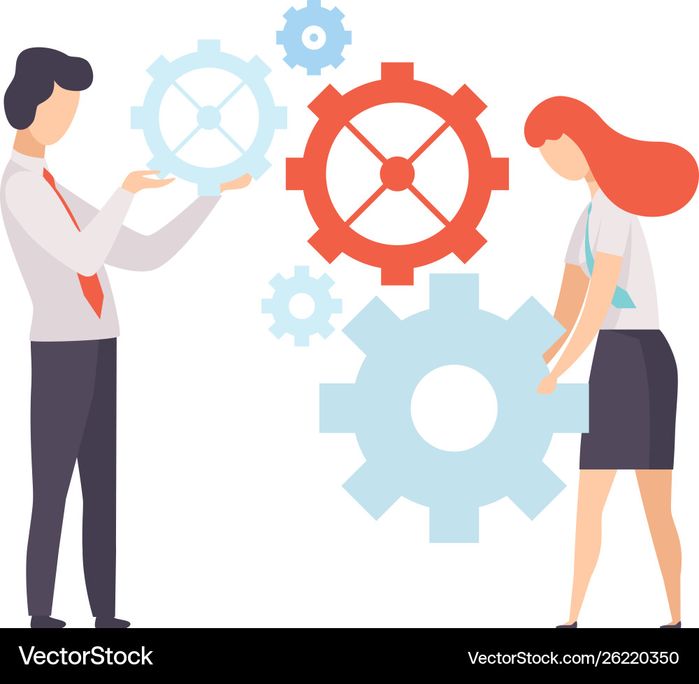 Business team office colleagues working Royalty Free Vector