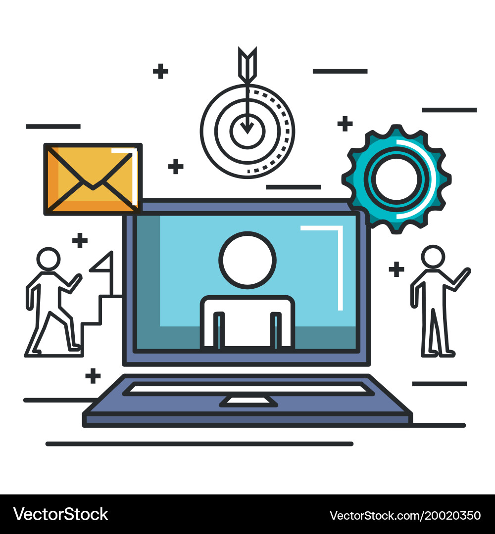 Engage business set icons Royalty Free Vector Image