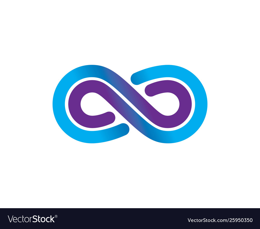 Infinity designinfinity logo icon Royalty Free Vector Image