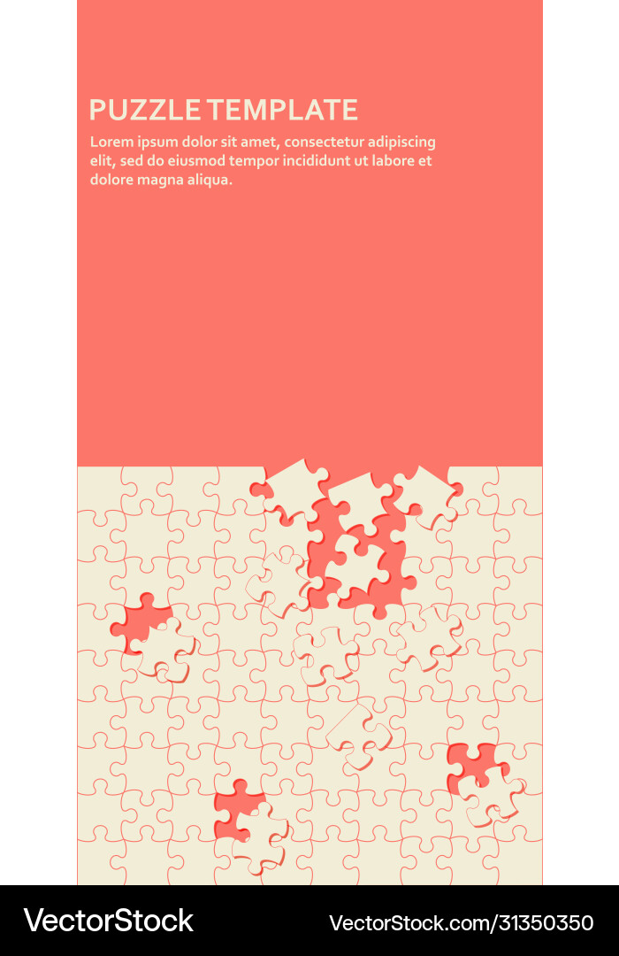 Jigsaw puzzle background with many pieces Vector Image