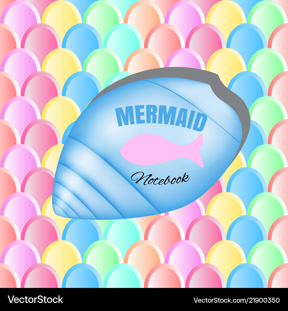 Mermaid tail scales seamless pattern for trendy Vector Image