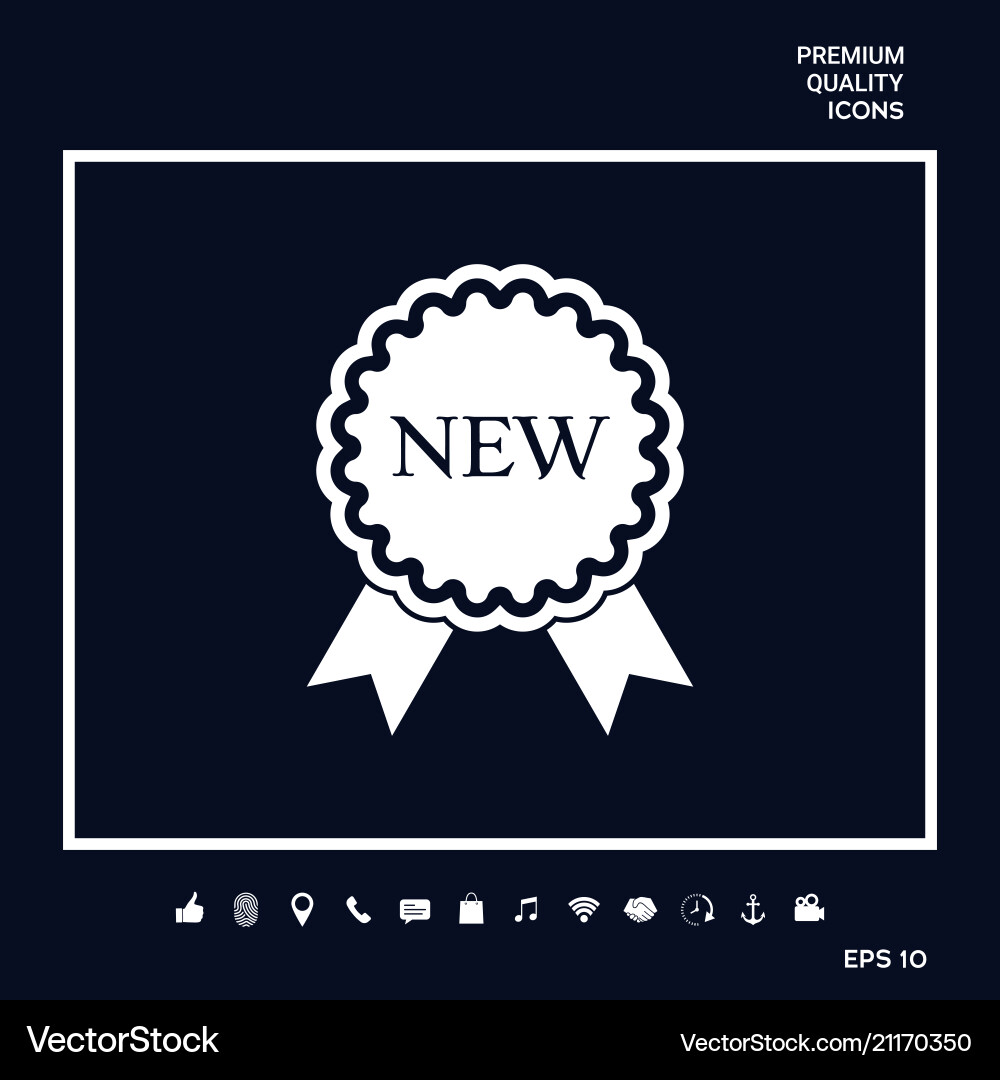 New offer icon with ribbons Royalty Free Vector Image