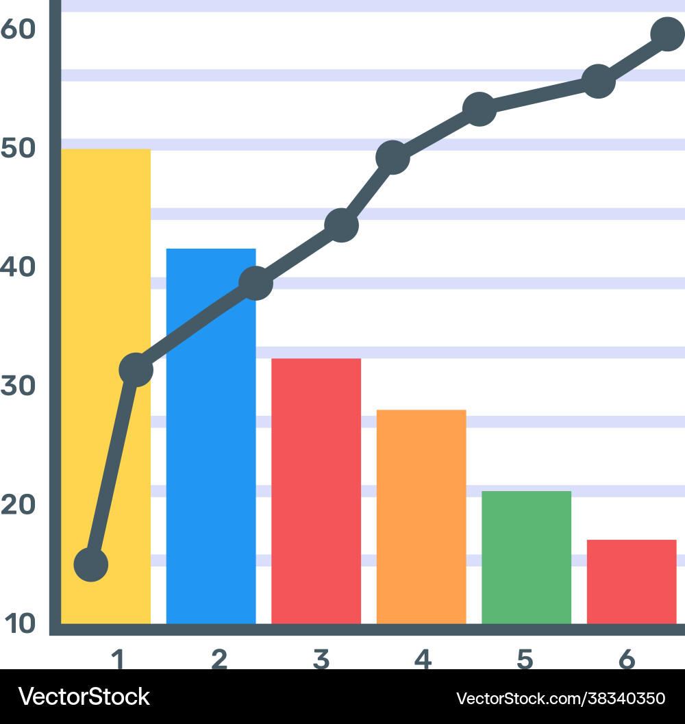 Pareto business chart Royalty Free Vector Image