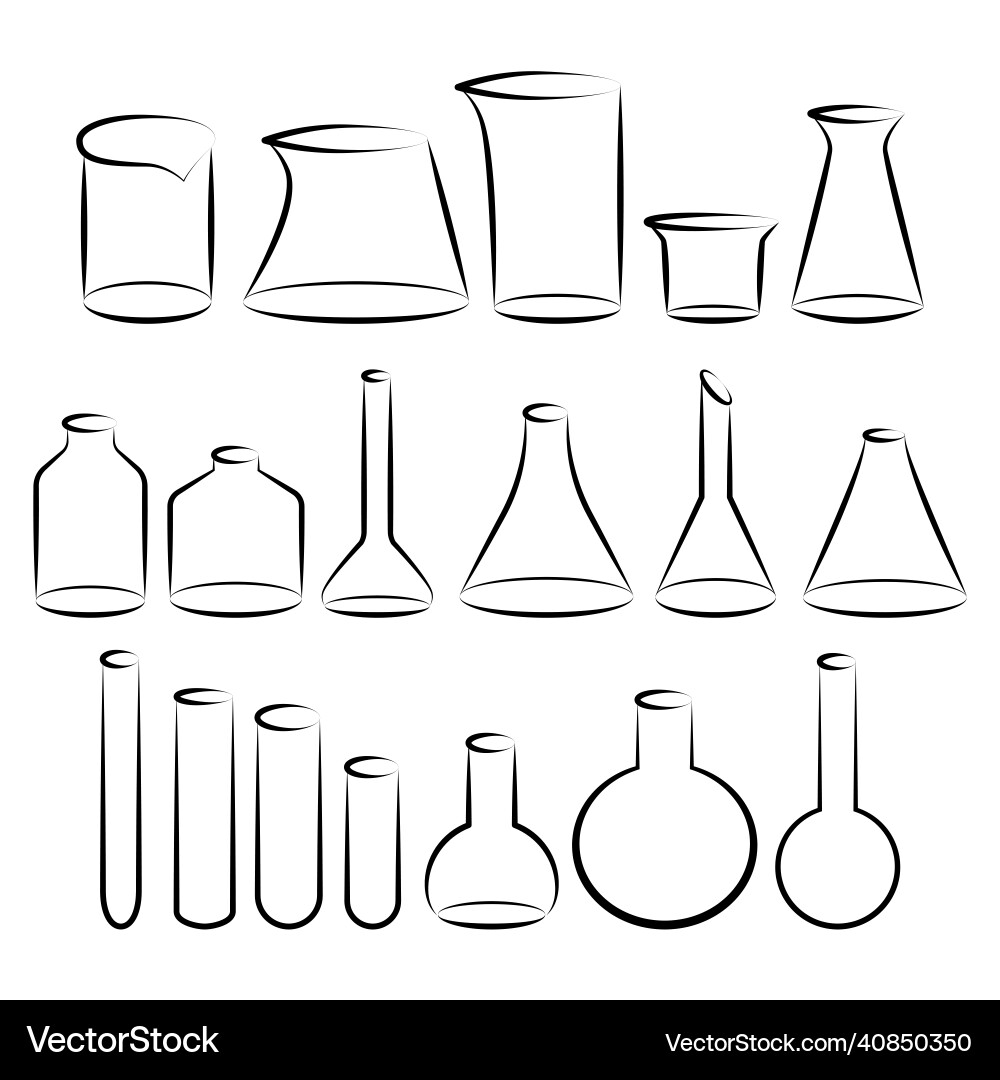 Set of different sizes shapes and types Royalty Free Vector