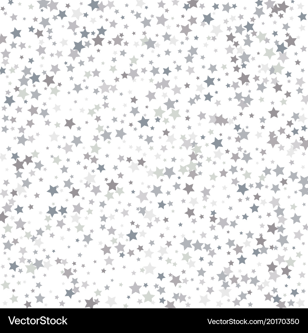 Sparkling silver stars background christmas light Vector Image