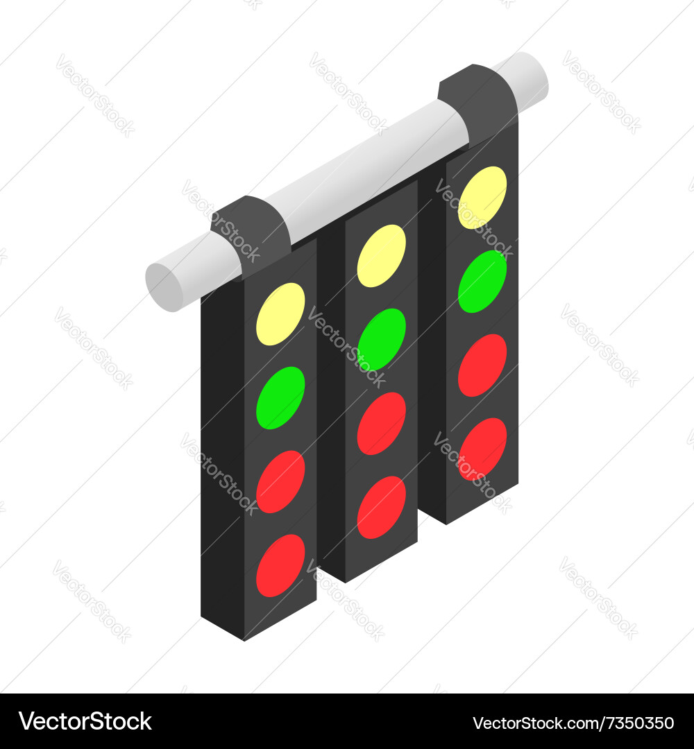 Sport traffic light isometric 3d icon Royalty Free Vector
