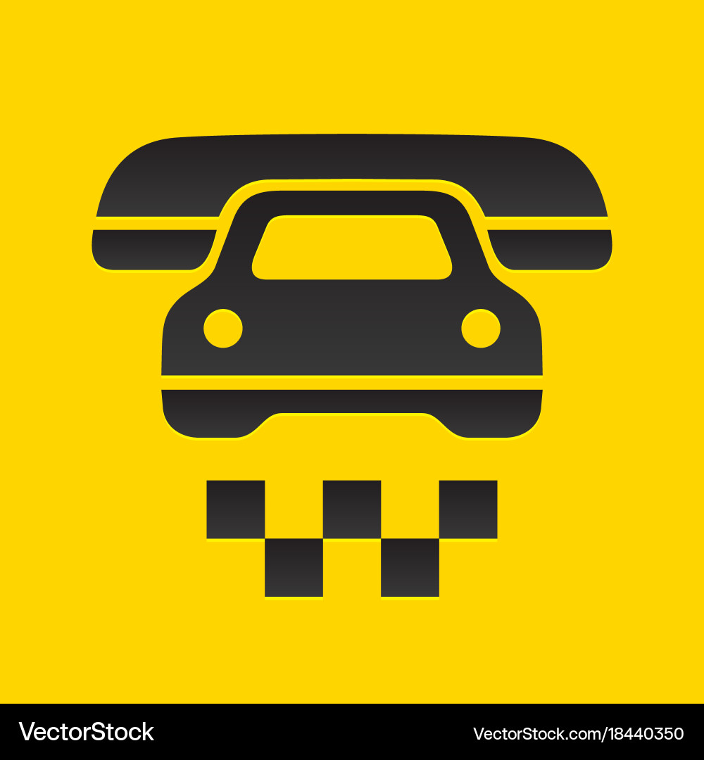 Taxi cab sign Royalty Free Vector Image - VectorStock