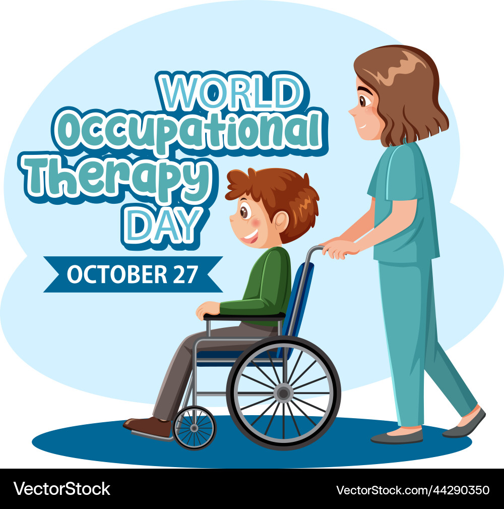 World occupational therapy day banner design Vector Image