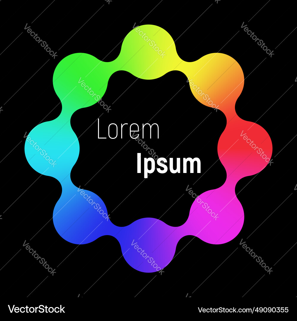 Abstract circle with colorful metaball shapes Vector Image