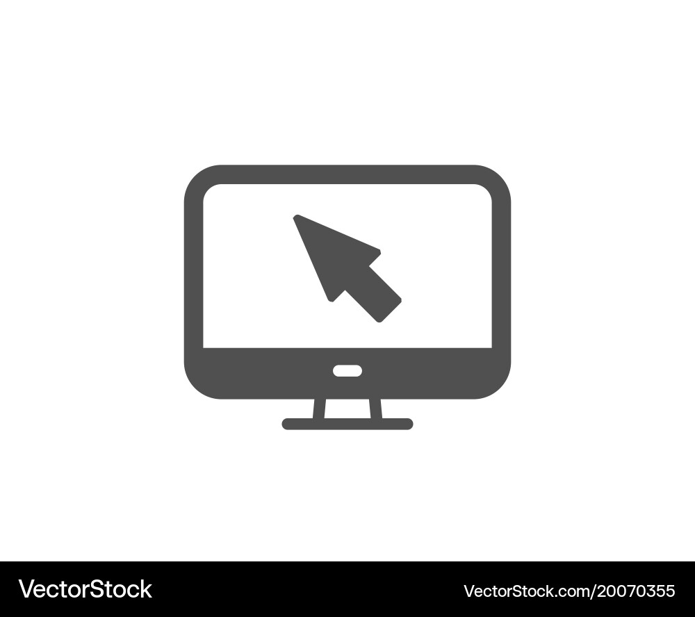 Computer or monitor icon mouse cursor sign Vector Image