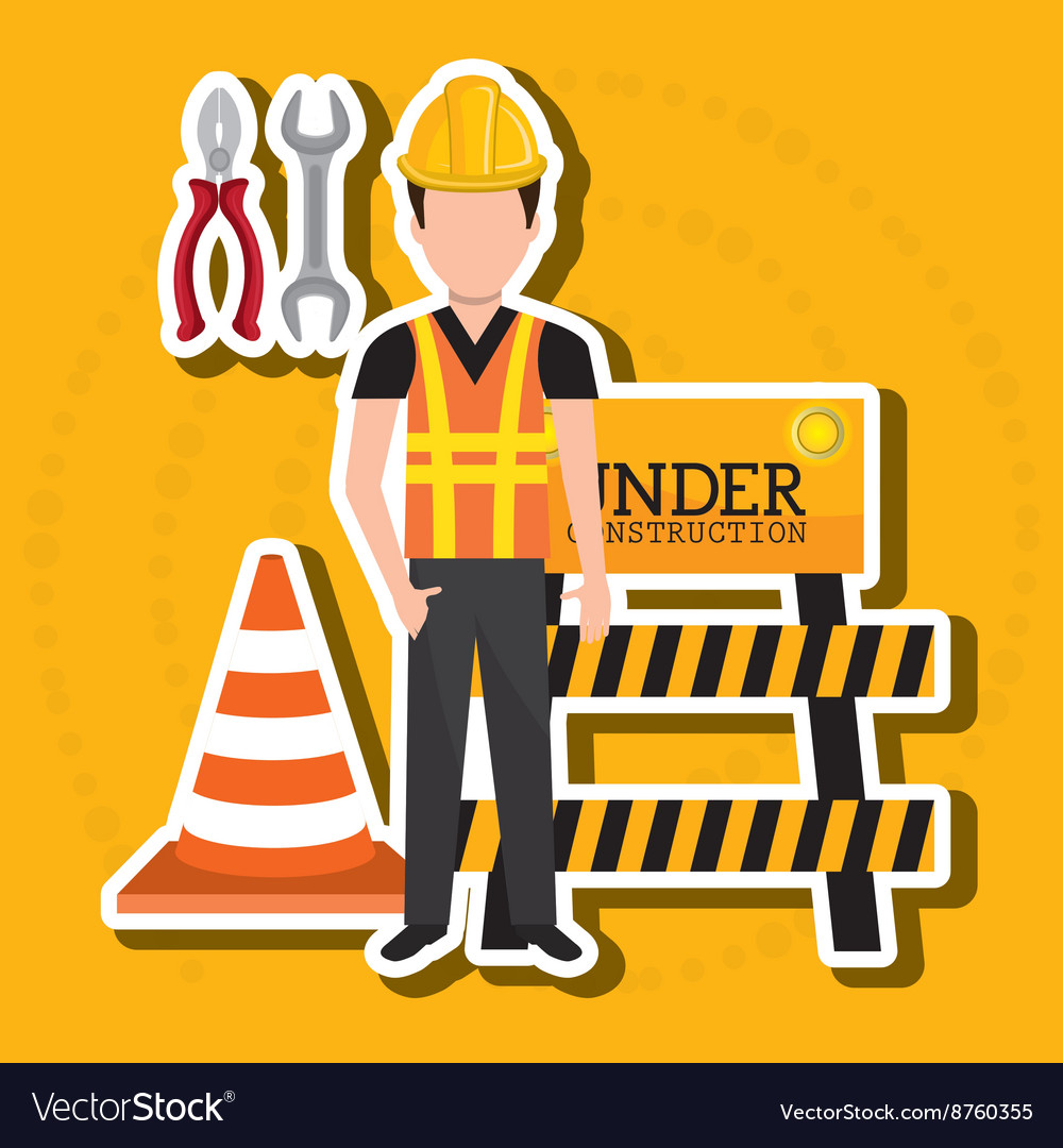 Construction worker design Royalty Free Vector Image