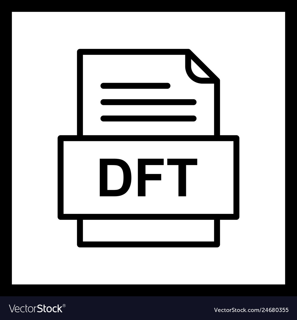Dft File Document Icon Royalty Free Vector Image