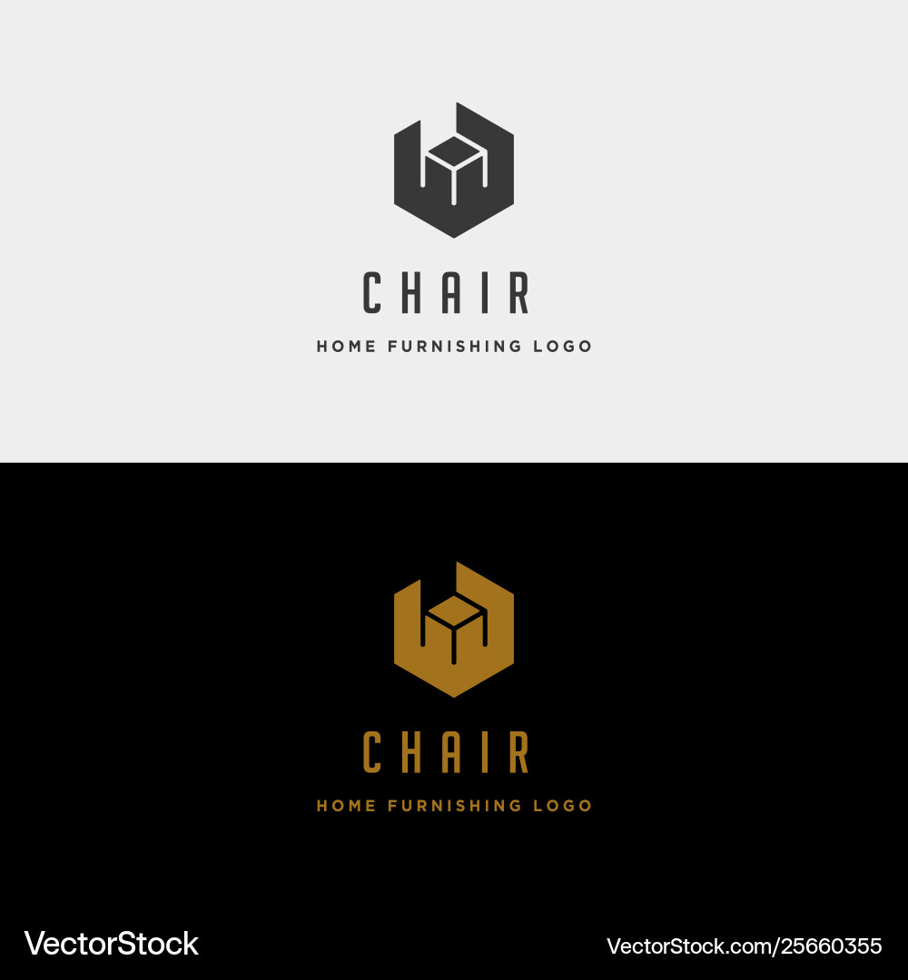 Furniture logo design icon icon isolated Vector Image