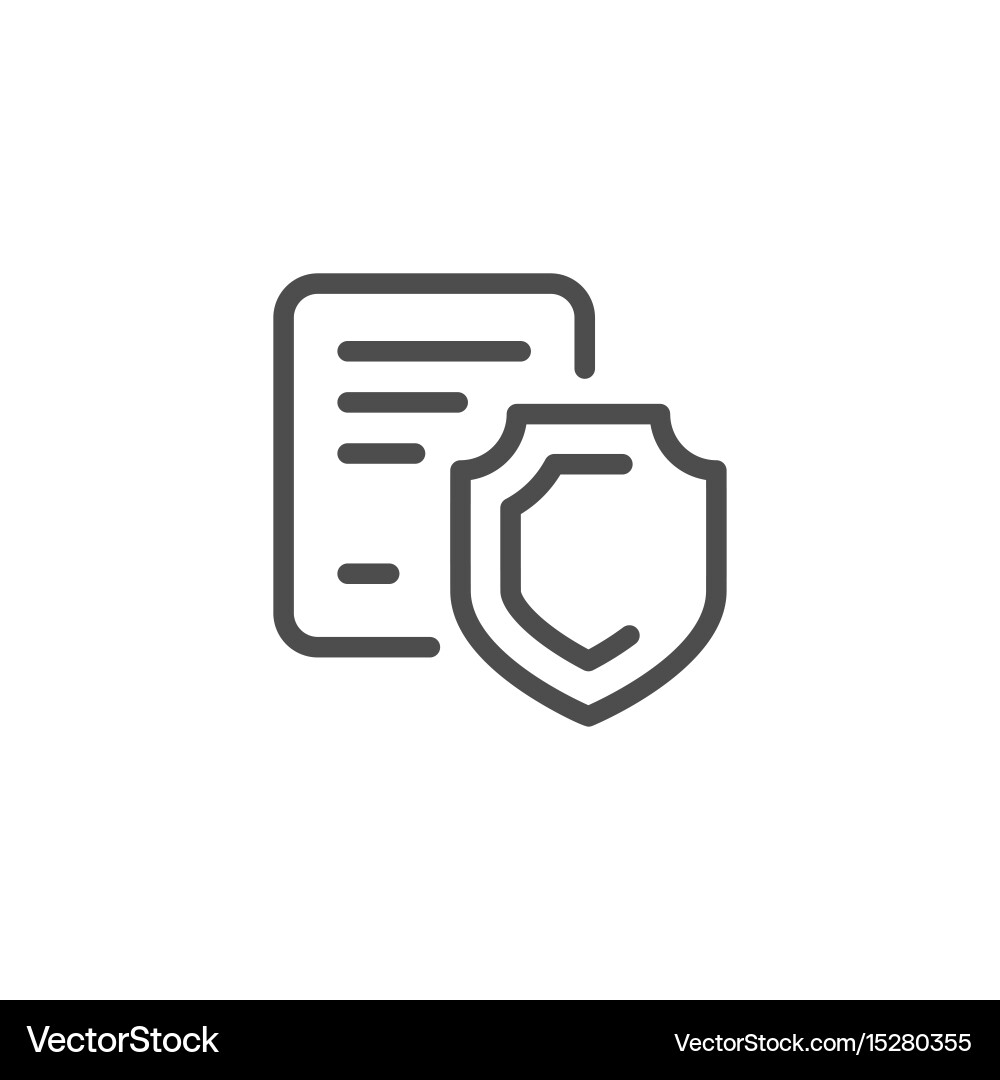 Legal protection line icon Royalty Free Vector Image