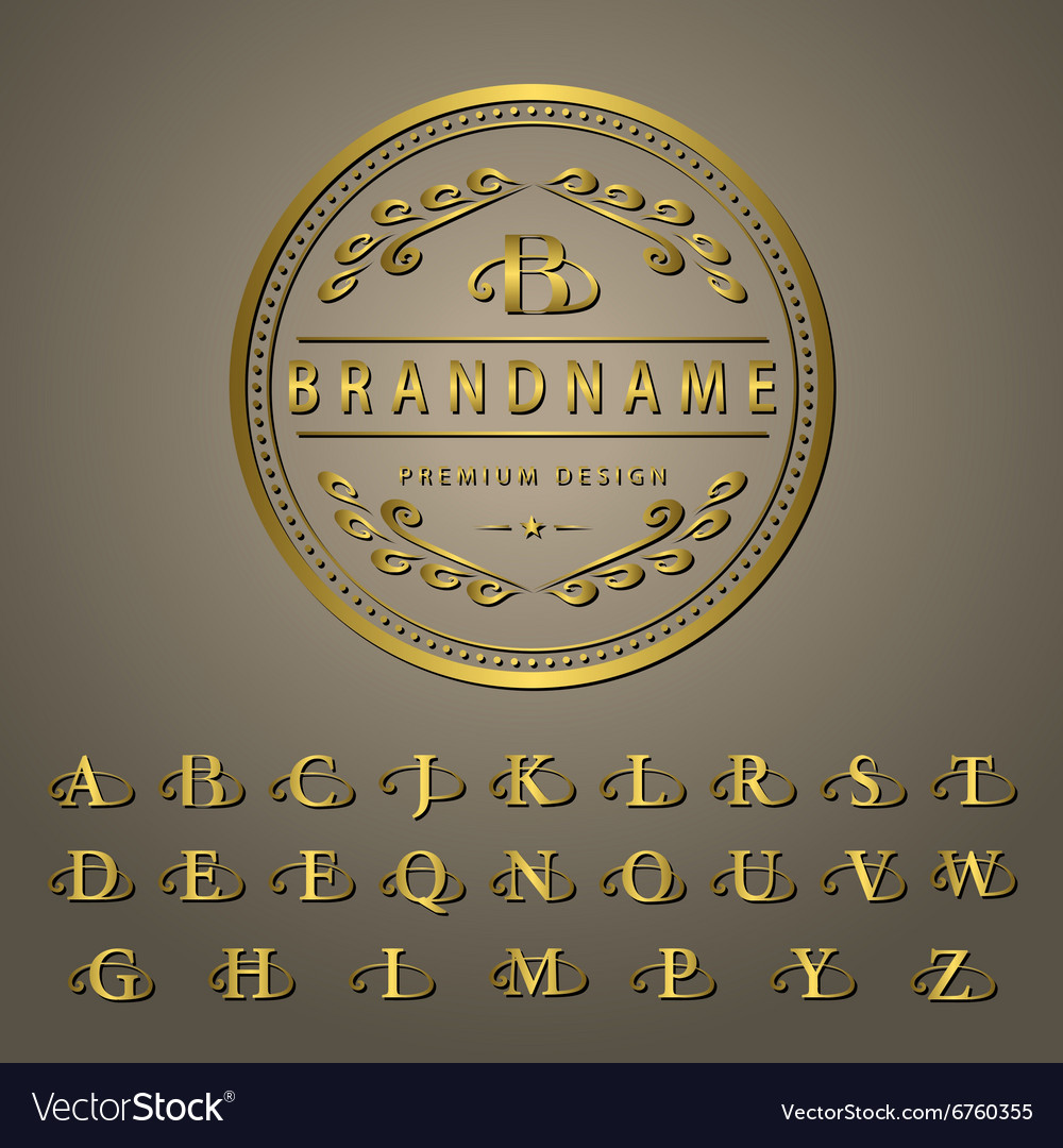 Monogram design elements graceful template Vector Image