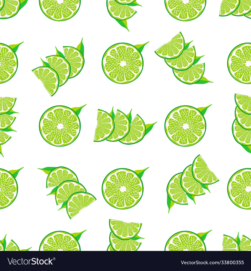 On theme big colored seamless green lime Vector Image