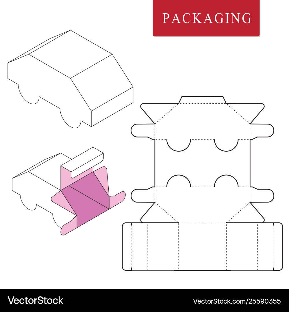 Package template transportation conceptpackage Vector Image
