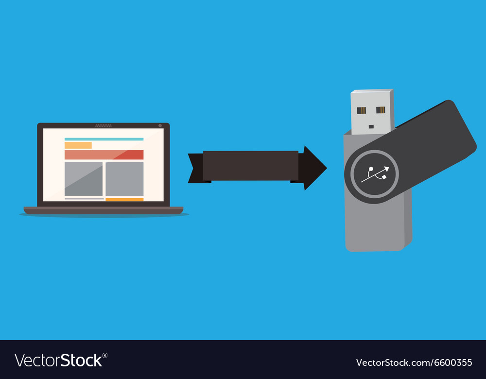 Pen drive design Royalty Free Vector Image - VectorStock