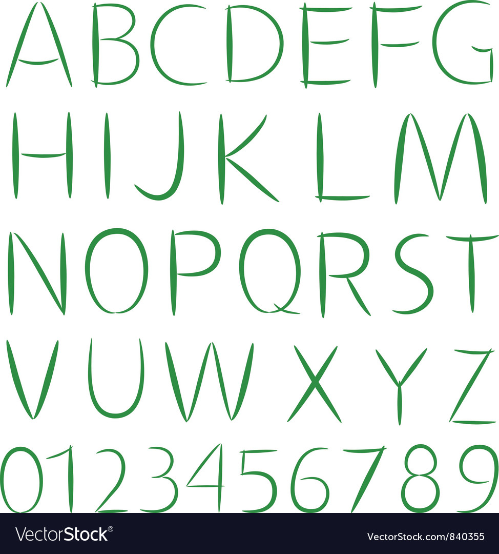 Simple Font Type Royalty Free Vector Image - VectorStock