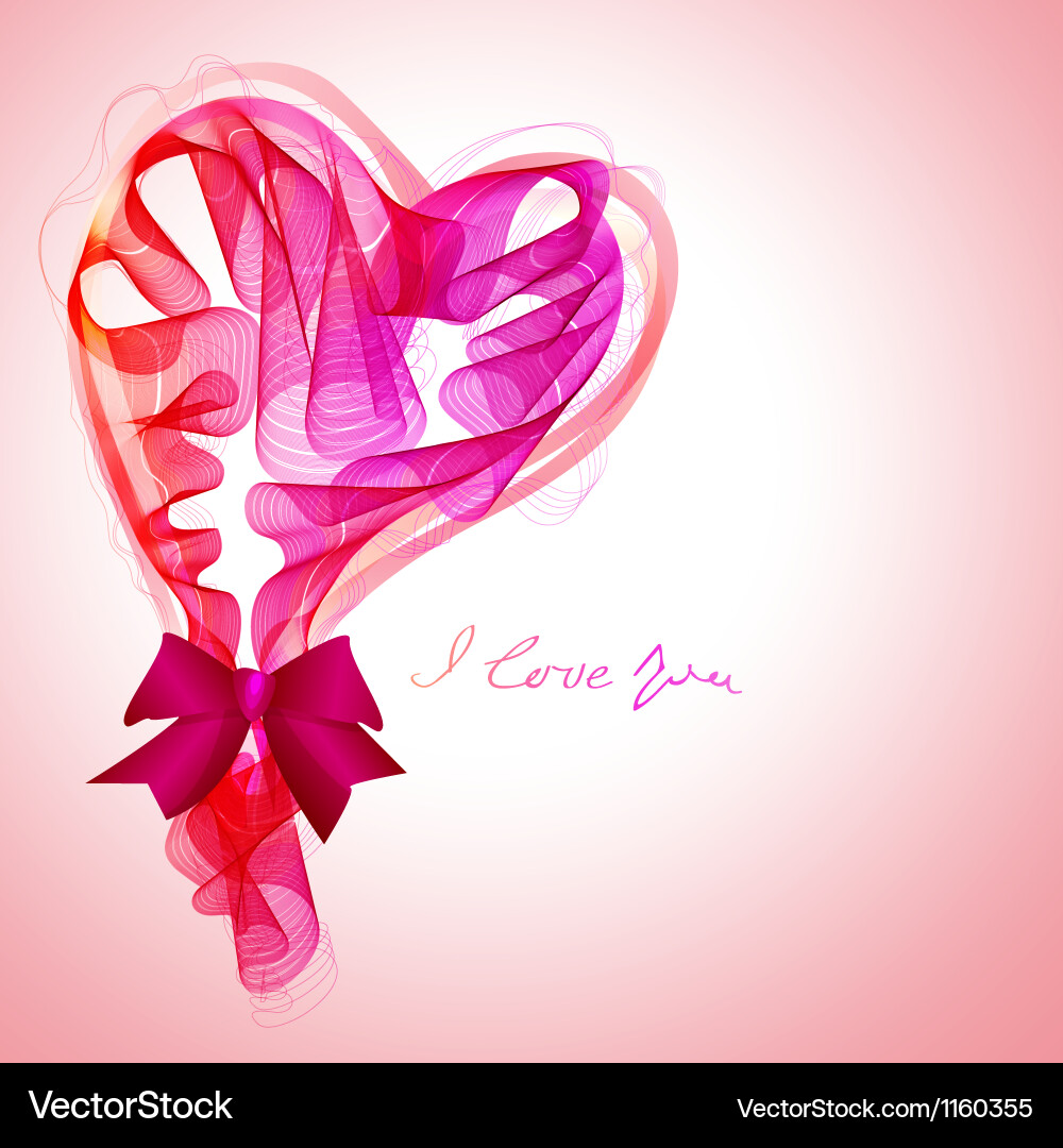 Valentine card with abstract heart Royalty Free Vector Image
