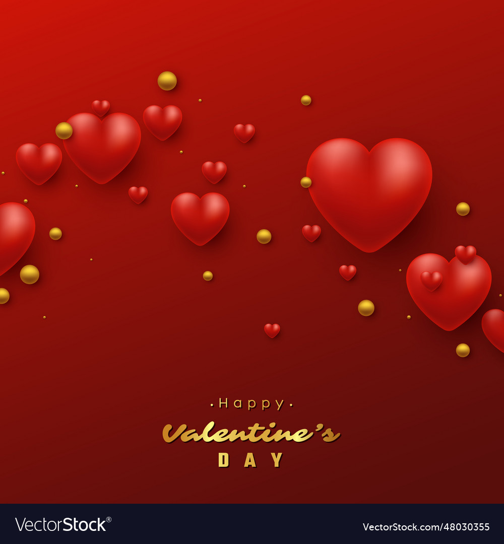 Valentines day holiday card Royalty Free Vector Image
