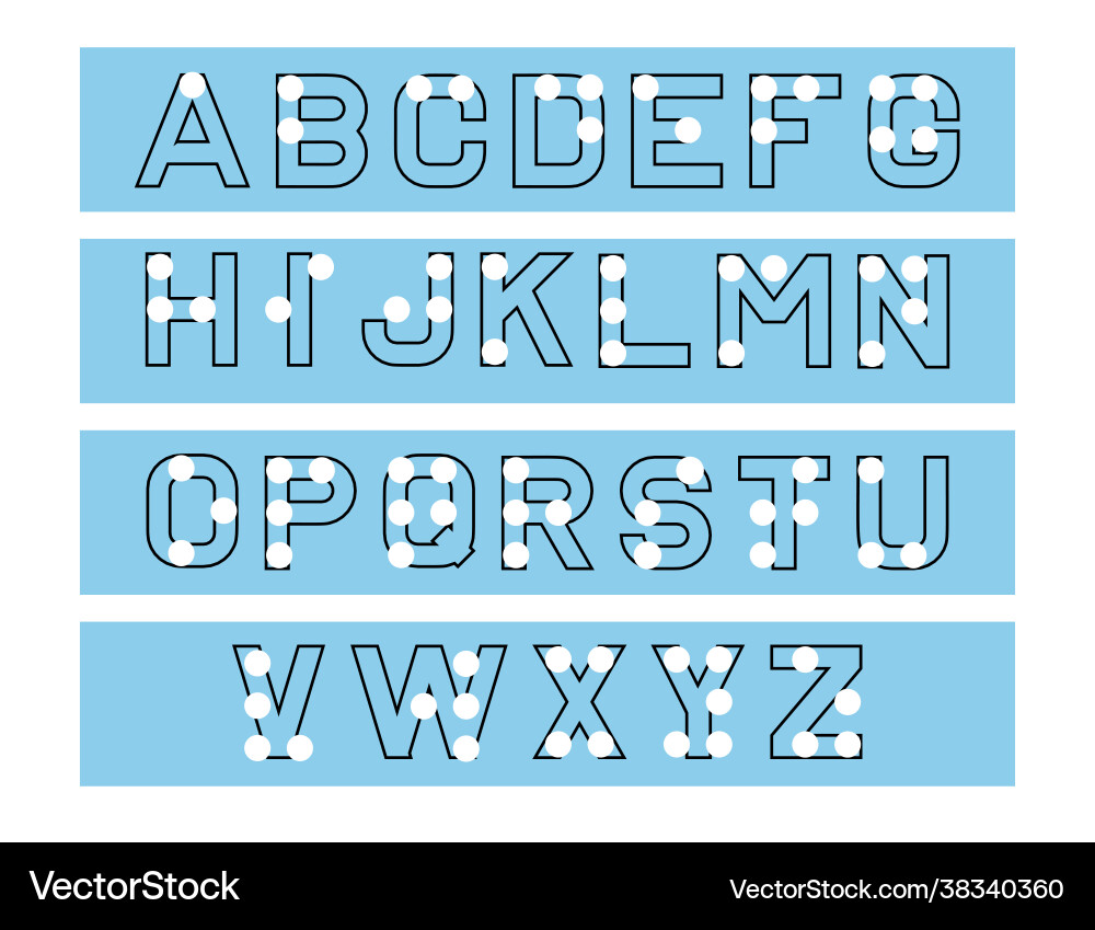 Braille alphabet table for alphabet education Vector Image