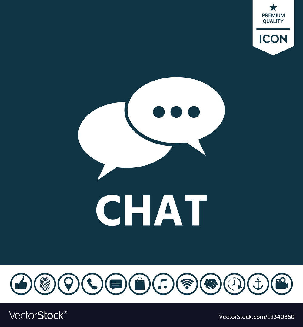 Chat button icon Royalty Free Vector Image - VectorStock