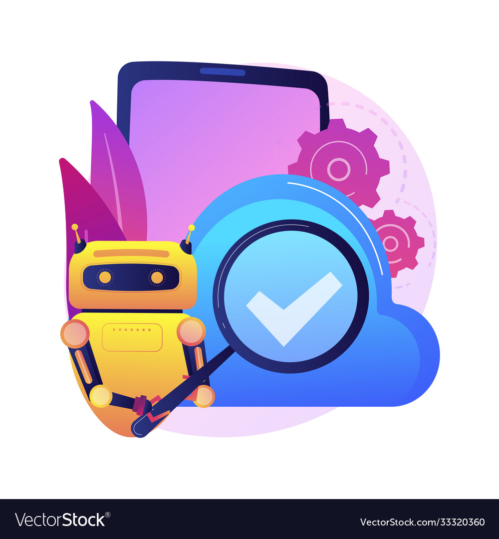 Cloud robotics abstract concept Royalty Free Vector Image