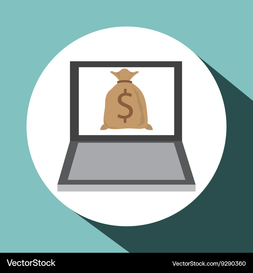 Financial item design money icon flat Royalty Free Vector