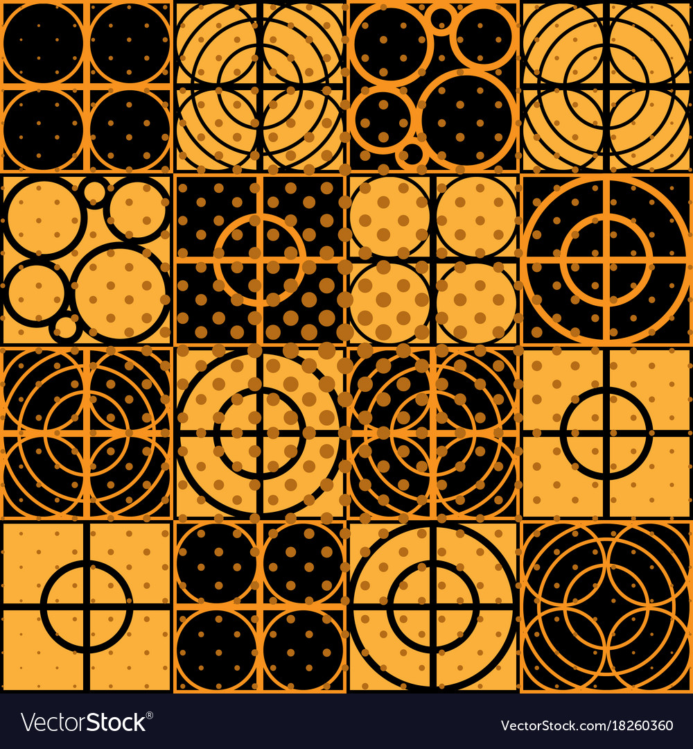 Geometric circle pattern with dotted effect Vector Image