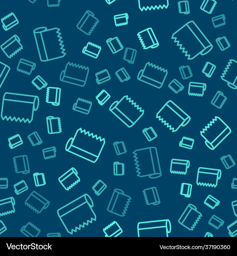 Green line textile fabric roll icon isolated Vector Image
