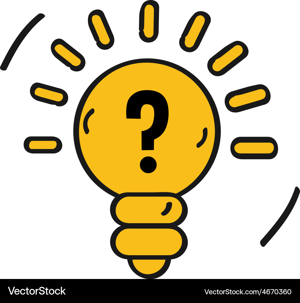 Idea icon isolated on white background cartoon Vector Image