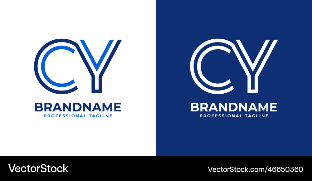 Letter cy line monogram logo suitable for any Vector Image