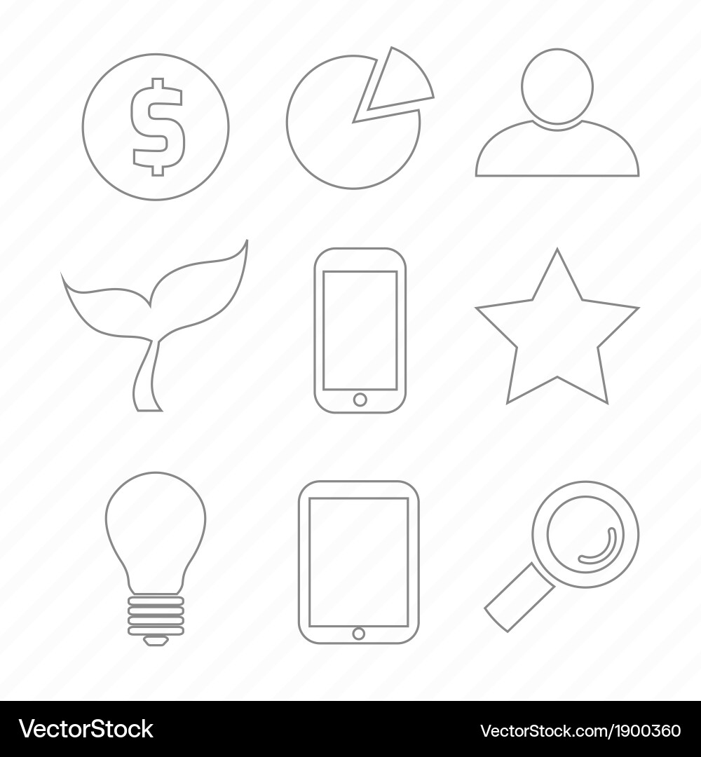 Set of icons Royalty Free Vector Image - VectorStock