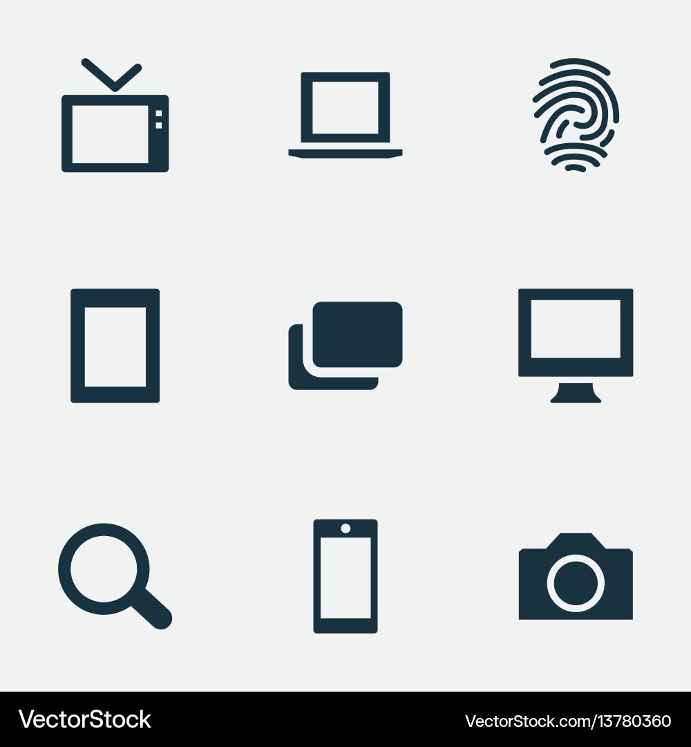 Set of simple device icons Royalty Free Vector Image