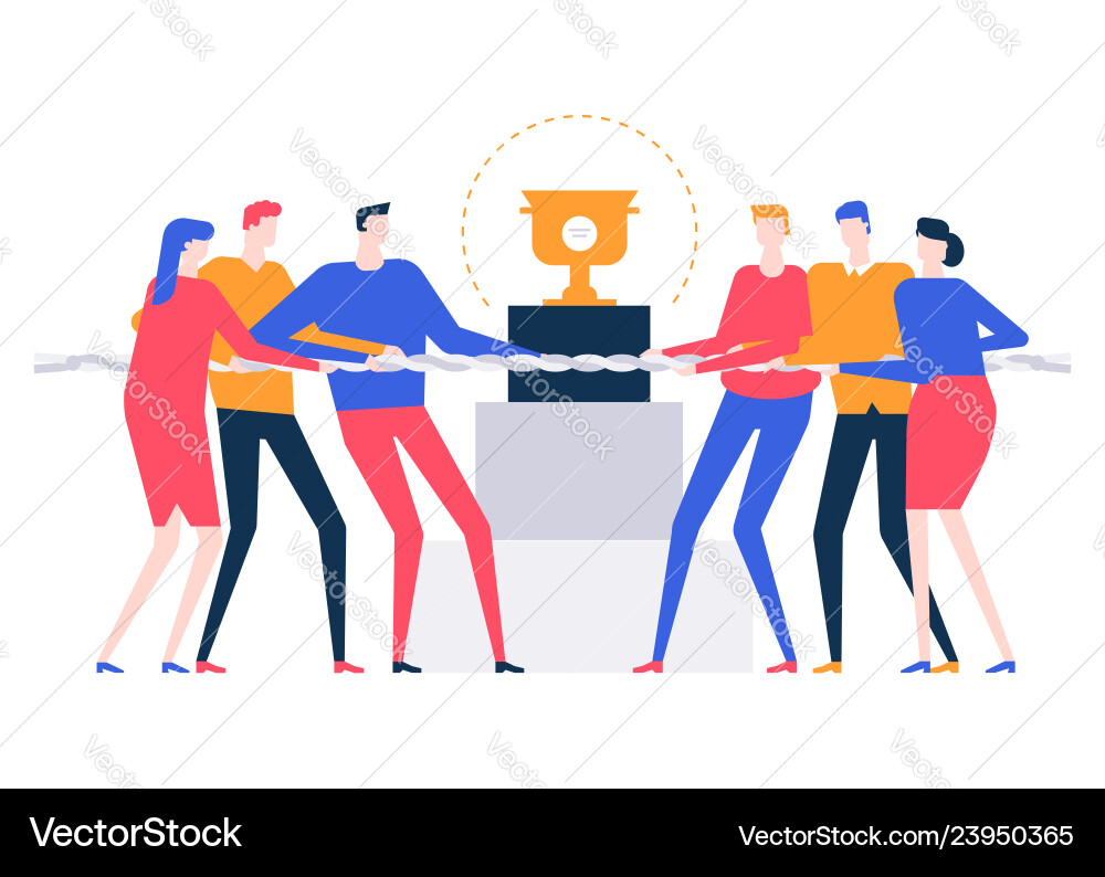 Business competition - colorful flat design style Vector Image