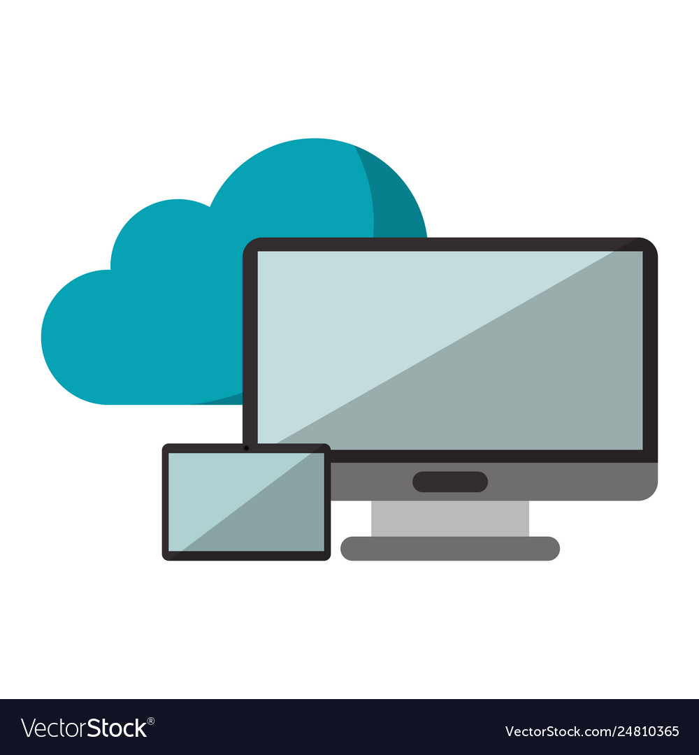 Cloud computing technology Royalty Free Vector Image