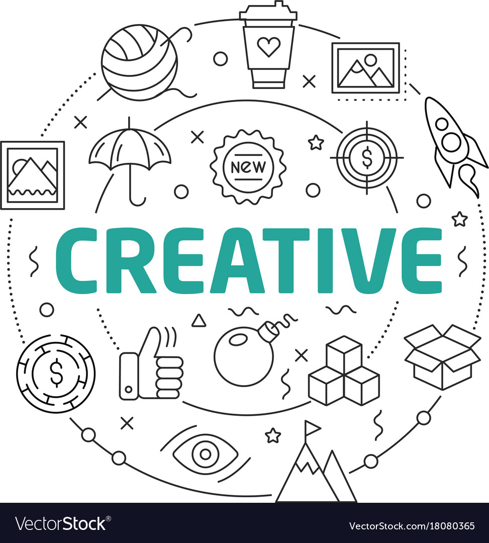 Creative linear slide Royalty Free Vector Image