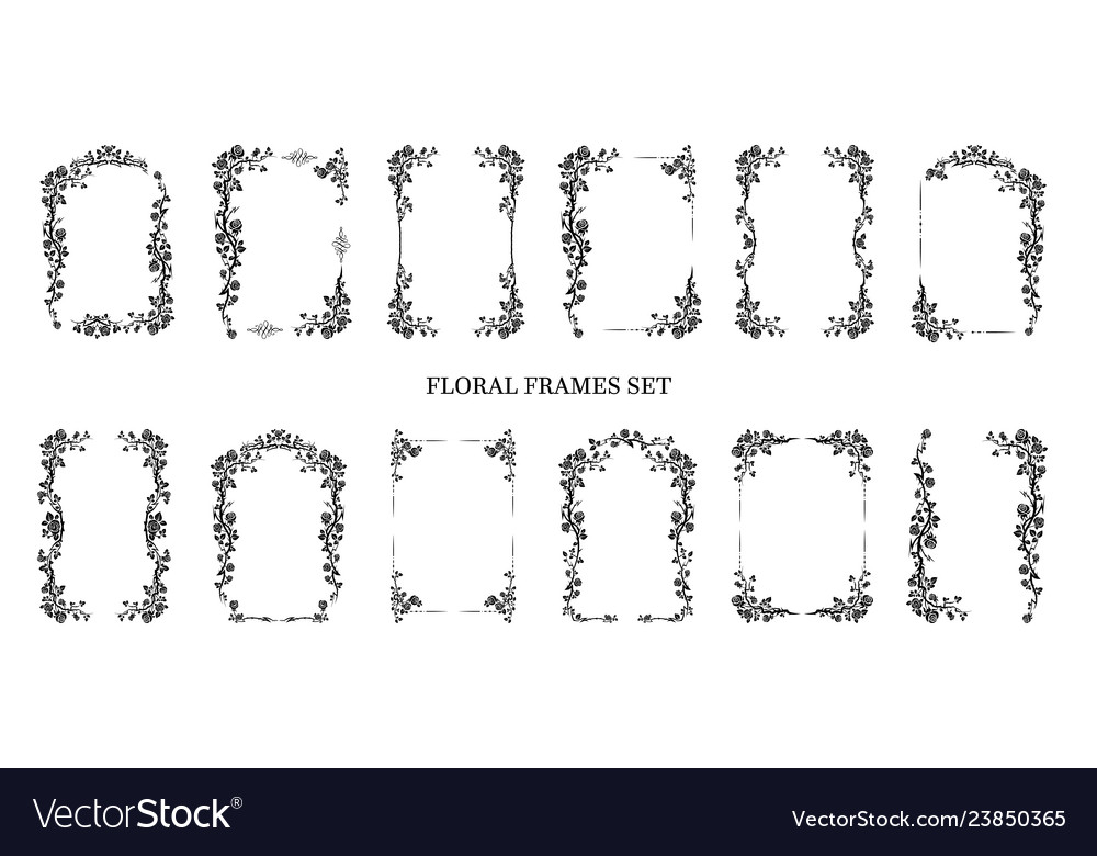 Graphic frames set Royalty Free Vector Image - VectorStock