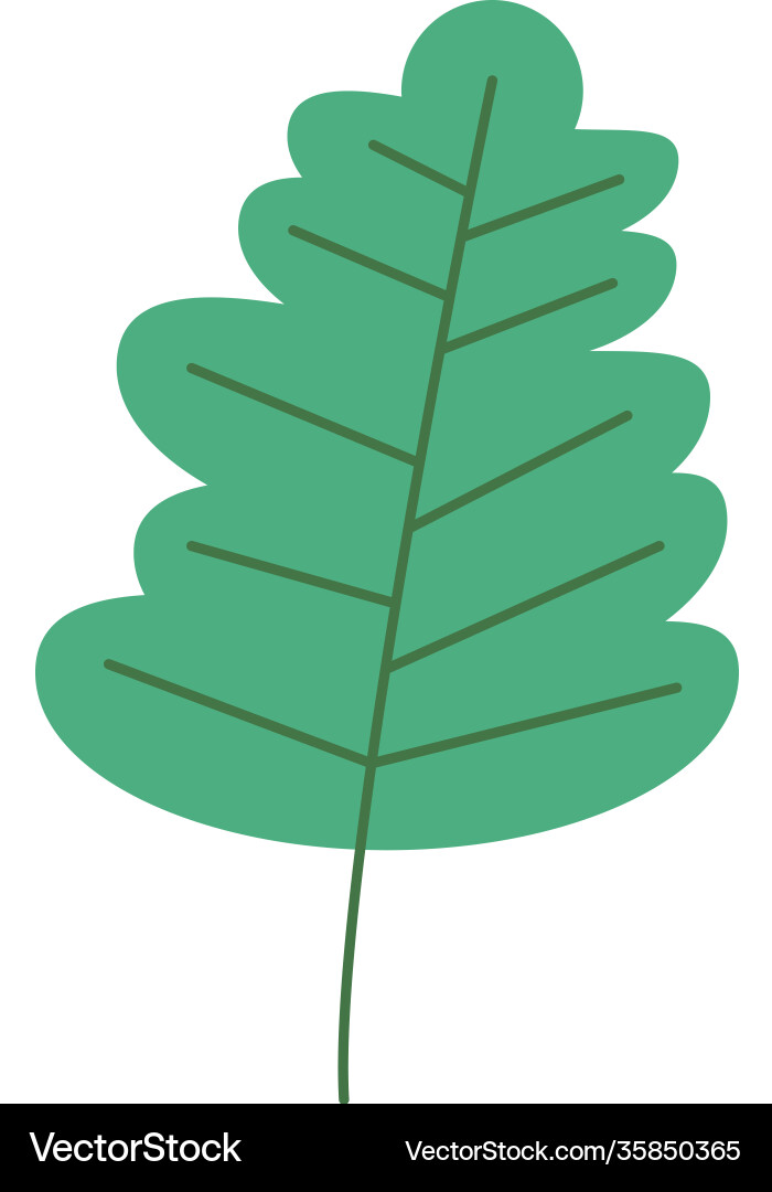 Green color leave nature icon Royalty Free Vector Image