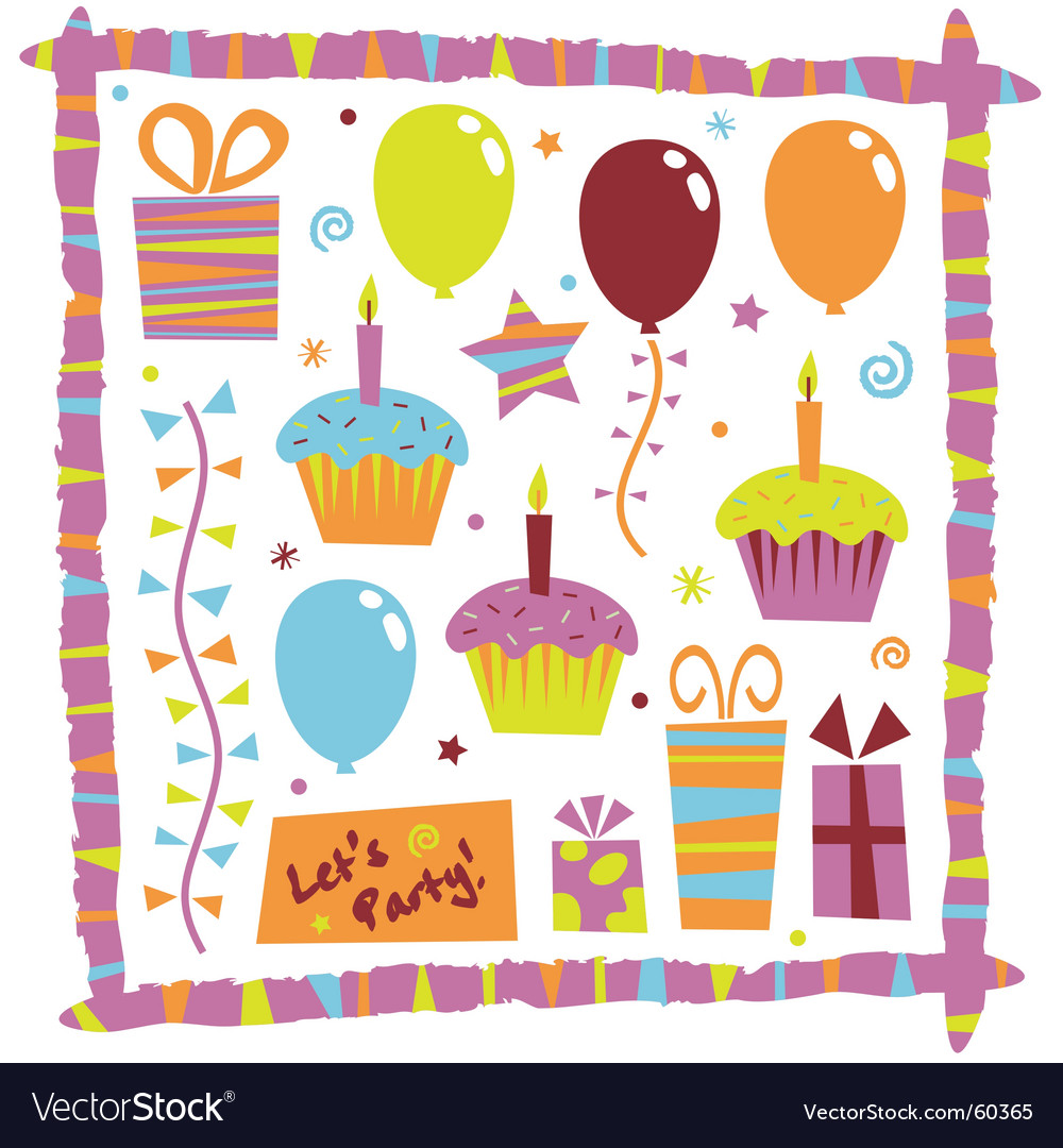 Party elements Royalty Free Vector Image - VectorStock