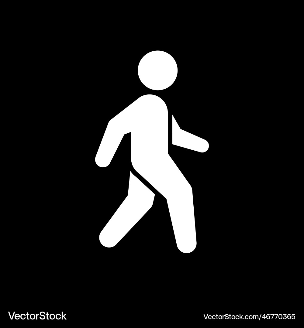 Pedestrian glyph icon or walking concept Vector Image