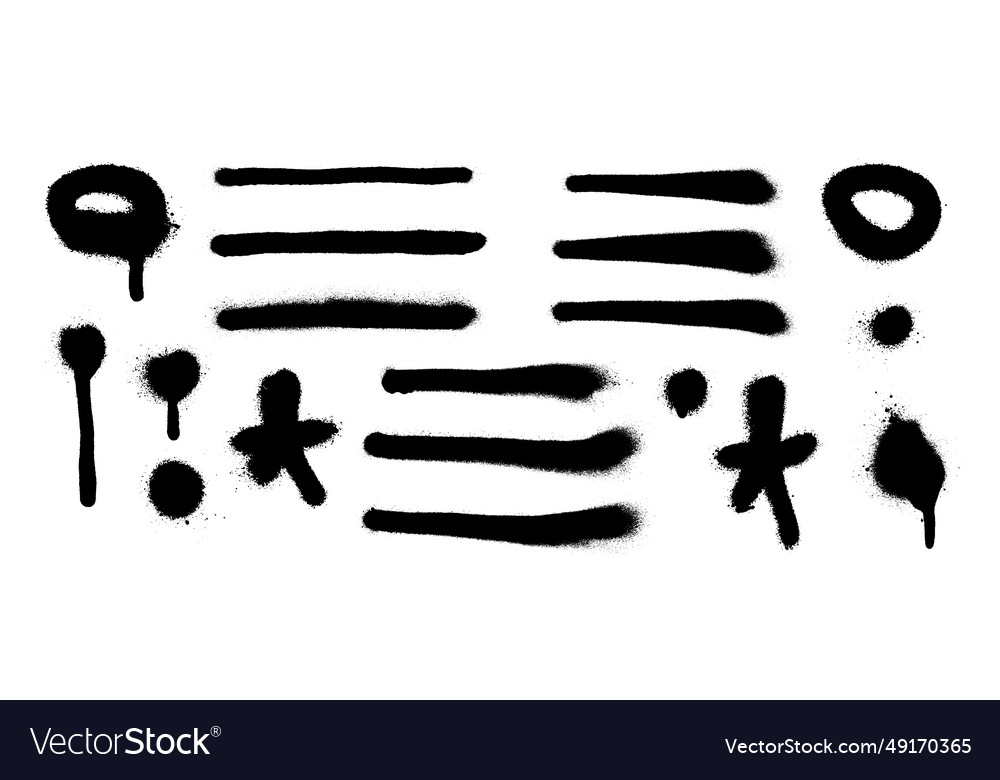 Set of graffiti spray banner paint Royalty Free Vector Image