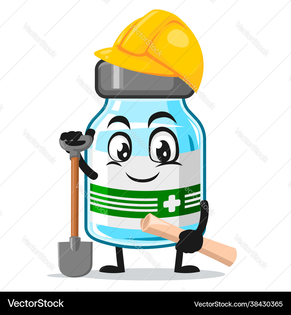 Vaccine character or mascot Royalty Free Vector Image