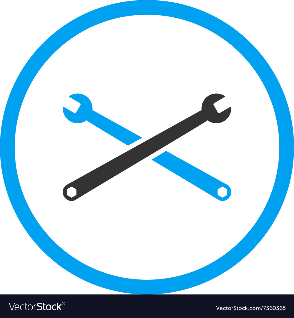 Wrenches rounded icon Royalty Free Vector Image Wrenches rounded icon Royalty Free Vector Image