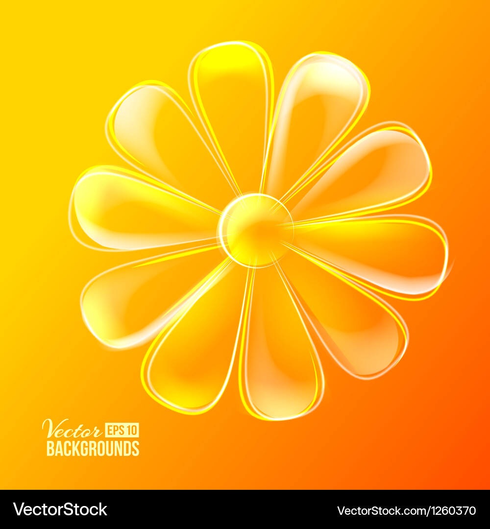 Abstract colorful glass flower Royalty Free Vector Image