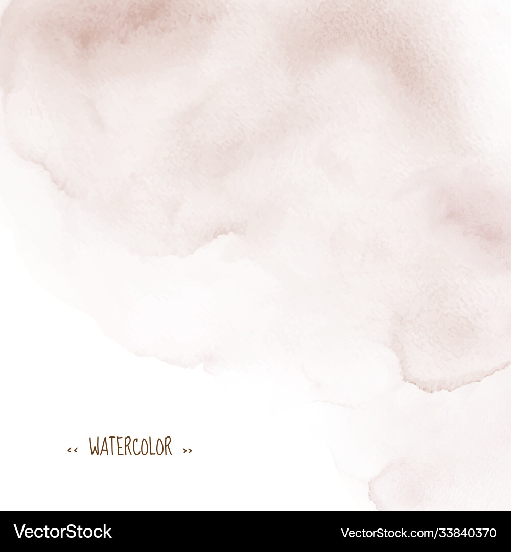 Abstract light brown stain watercolor Royalty Free Vector